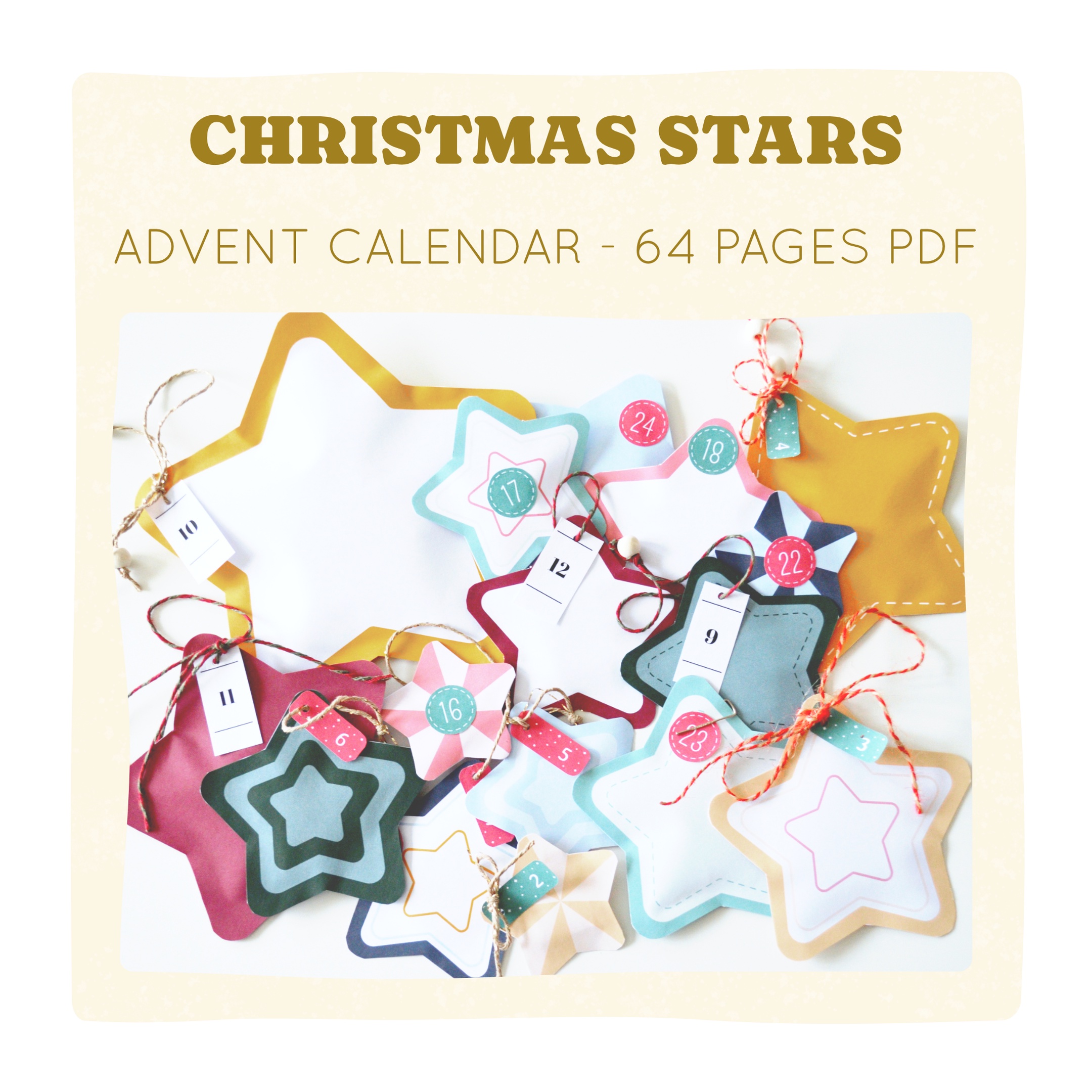 DIY Advent Calendar, Christmas stars, paper stars | isipi shop