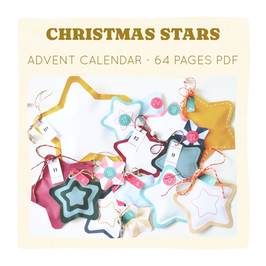 DIY Advent Calendar, Christmas stars, paper stars | isipi shop